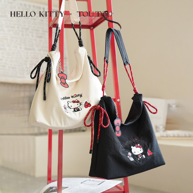 TOUTOUHELLOKITTY Kat KT Canvas Tote Bag Large Capacity Korean Lazy ...