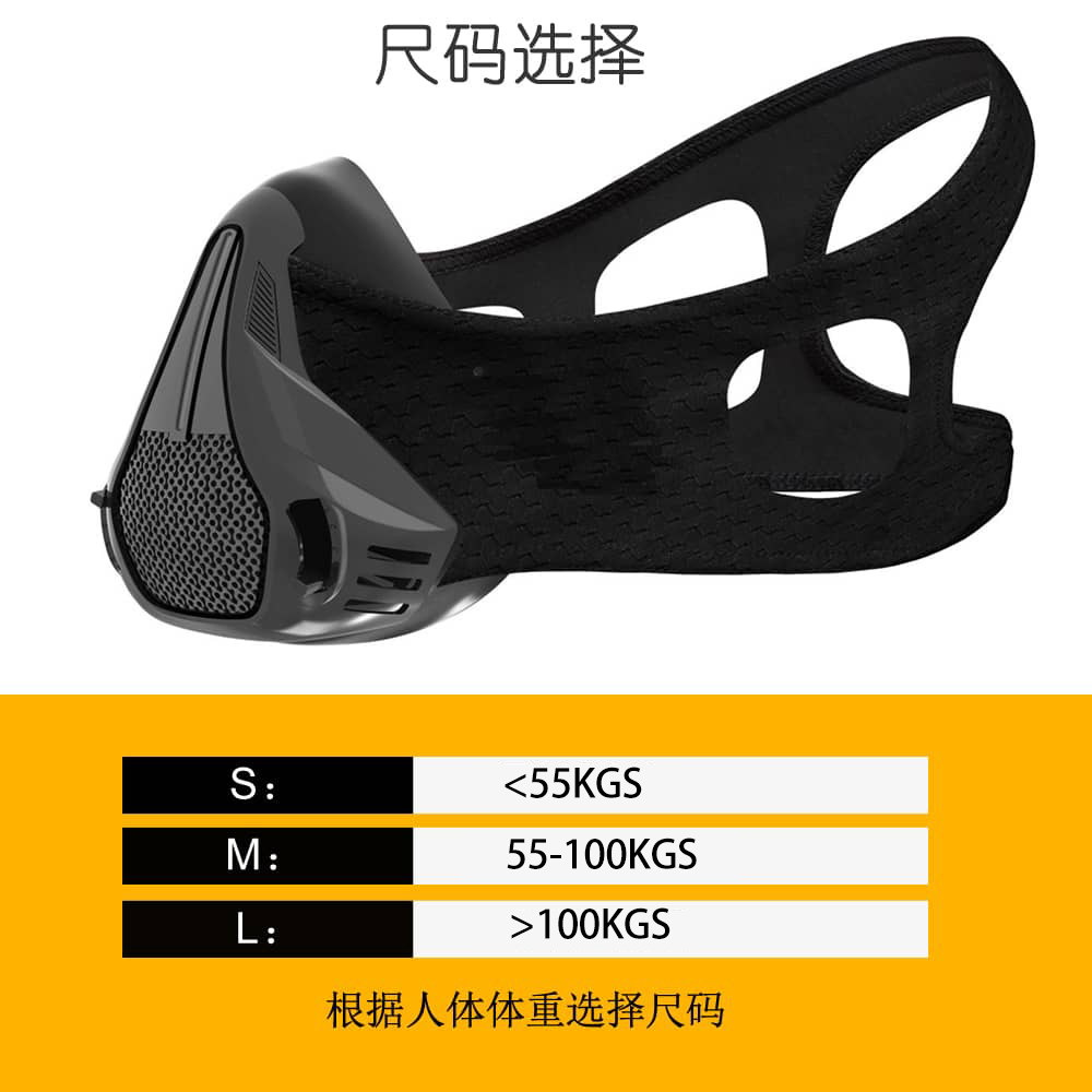 Oxygen Barrier Mask for High Altitude Cardio Training