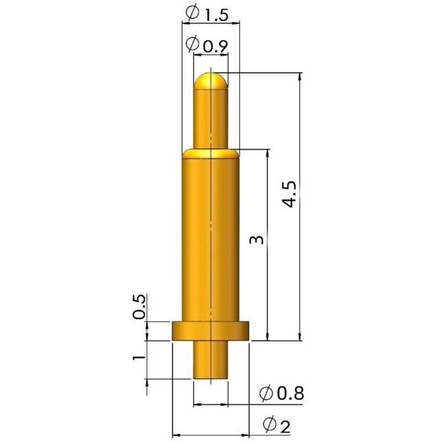pogopin plug-in thimble SMT antenna contact probe gold-plated high ...