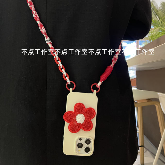 Homemade original double hook New Year's red flower stand hand-held short rope suitable for ...