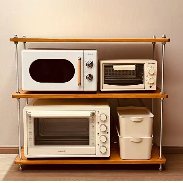 Xiaohongshu style solid wood screw storage rack living room balcony ...