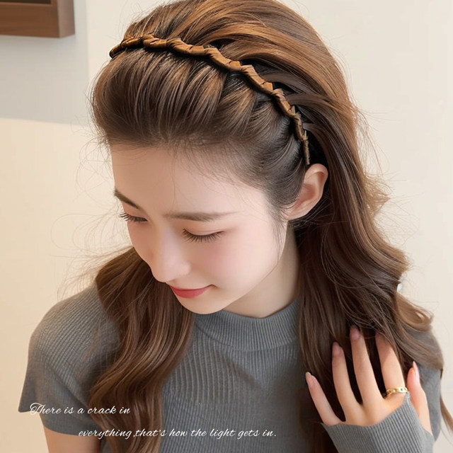 wavy headband for women 2025 new face wash special high skull headband ...