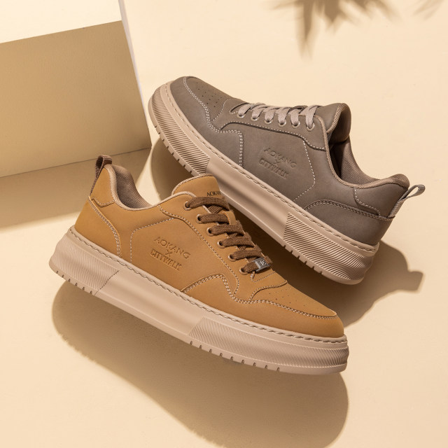 Aokang Aokang autumn new fashion casual board shoes men's trendy wear ...