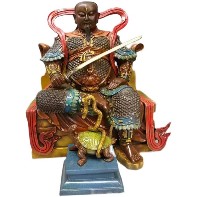 Bronze statue of Emperor Zhenwu, pure copper seated statue of Xuanwu ...