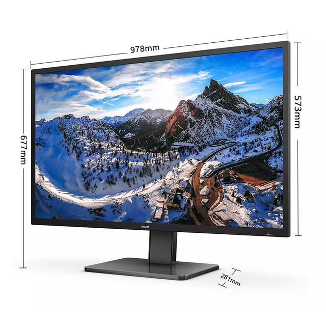 Philips 43-inch computer monitor 4K HD lifting base wall-mounted Type-c ...