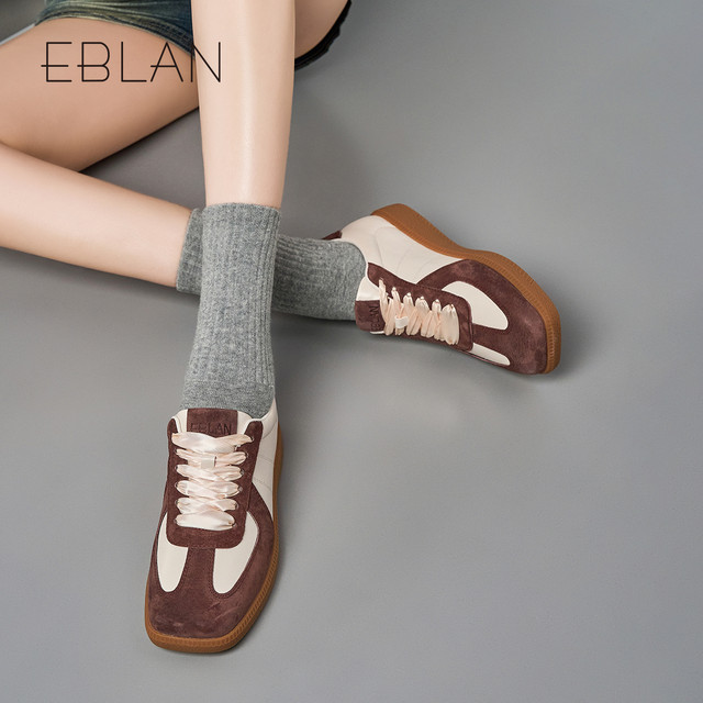 EBLAN/Yipan retro color-blocking German training shoes 2025 spring and ...