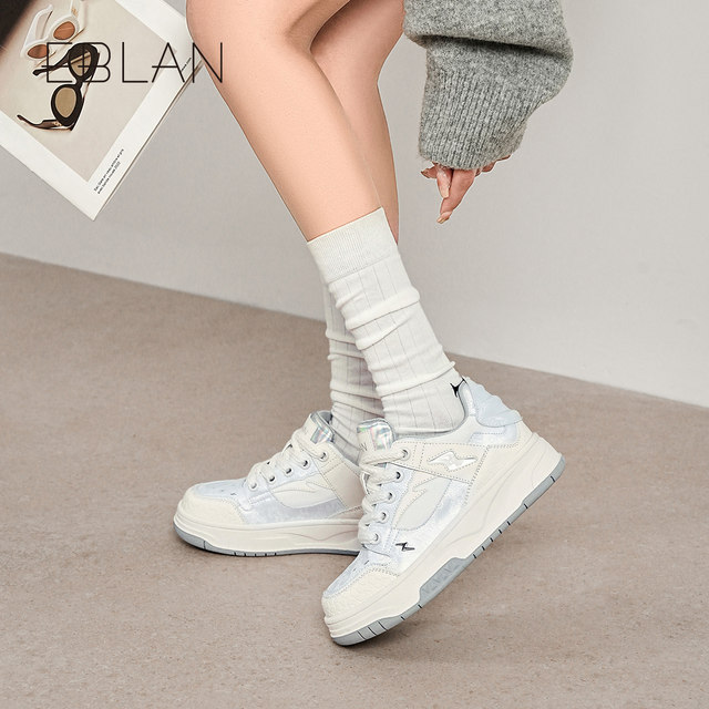 EBLAN/Yiban thick-soled height-enhancing shoes for women 2025 spring ...