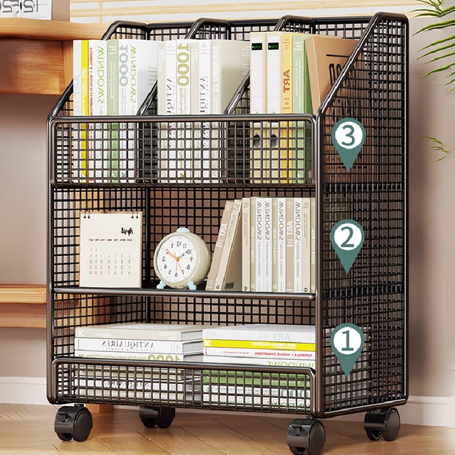 Bookshelf floor-standing storage rack home living room children's ...