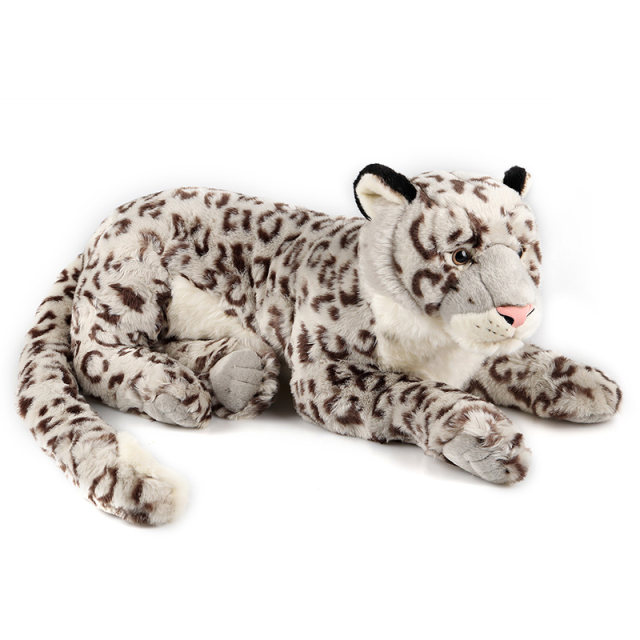 Plush toy snow leopard doll simulation cute cute leopard doll boy and ...