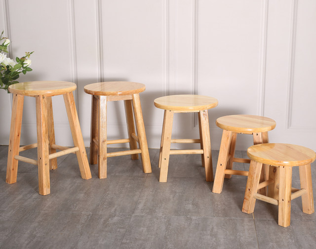 Solid wood small stool, shoe stool, home low stool, coffee table stool ...