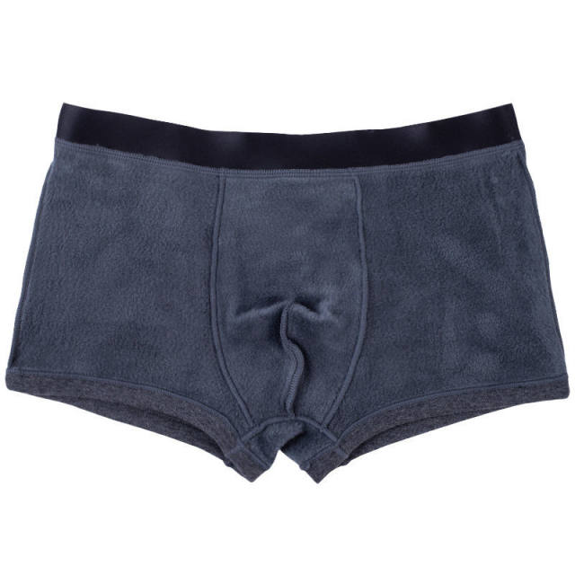 New men's velvet boxer briefs winter thickened warm underwear men's ...