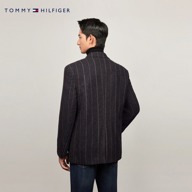Tommy LARDINI Men's Wool Cashmere Blended Pin Stripes Business Handmade ...