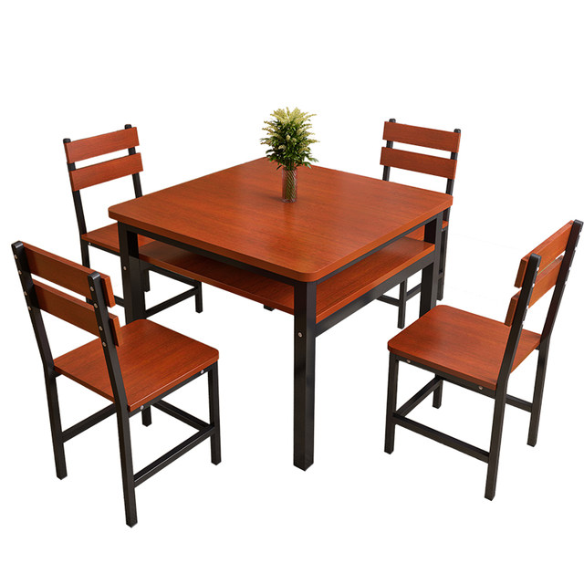 Simple household small apartment dining table and chair combination ...