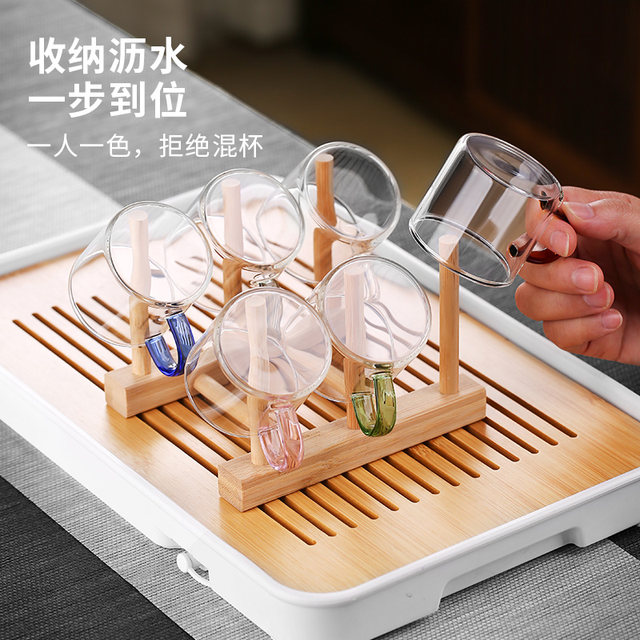 Glass tea cup, small cup, small glass cup with handle, tea cup, kung fu ...