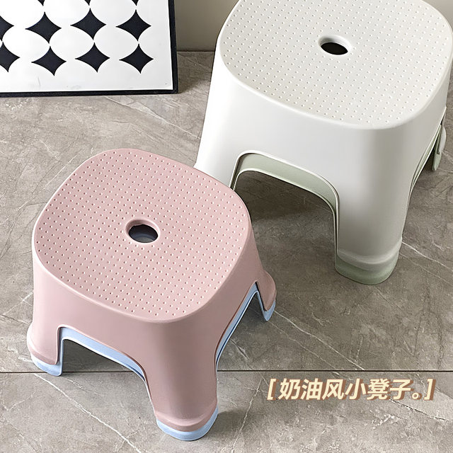 Children's plastic stool thickened home chair small bench living room ...