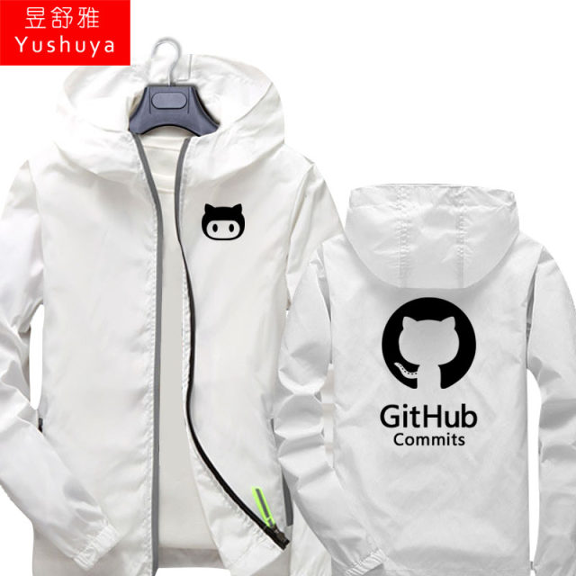 Programmer Github IT Programming Coder Jacket Thin Men's Cardigan Jacket Top Zipper Hoodie