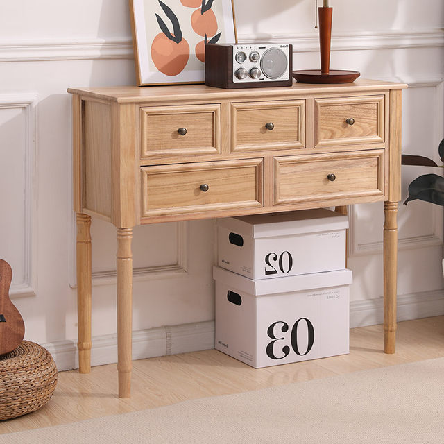 Porch cabinet solid wood American storage locker foyer cabinet bedroom ...