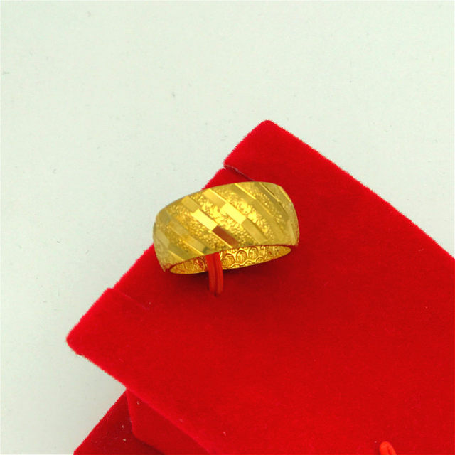 Vietnamese sand gold ring men's simulated gold long-lasting personality ...