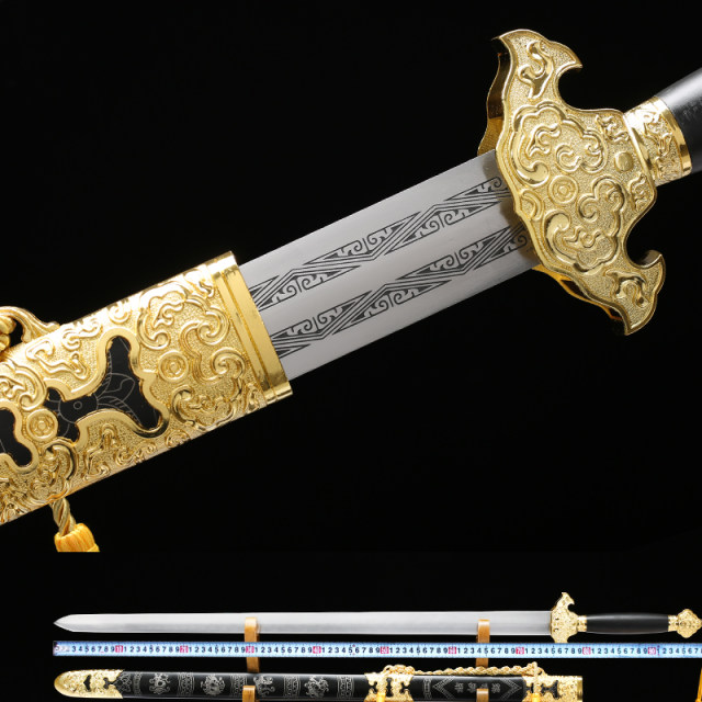 Shangfang Sword Longquan Yushi Sword Manganese Steel Eight-sided Han ...