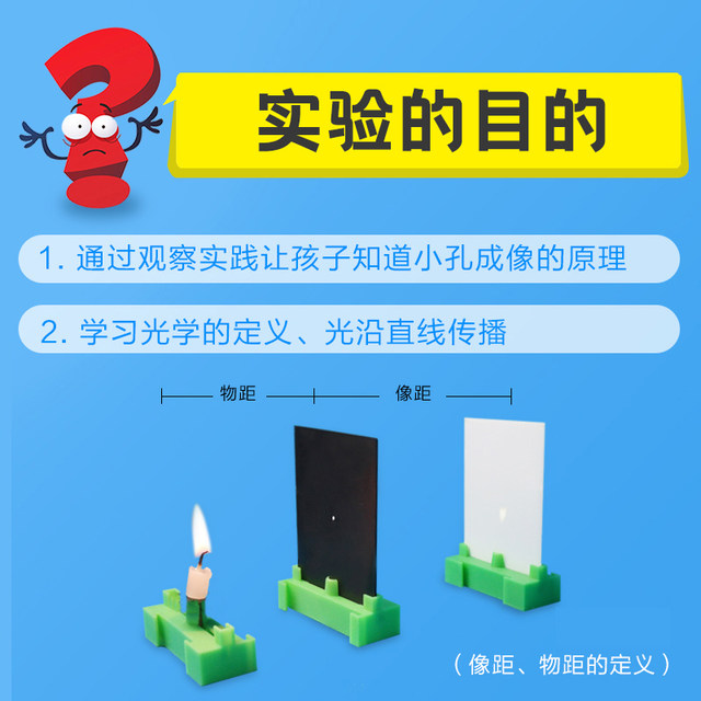 Small hole imaging experimenter material self-made device linear ...