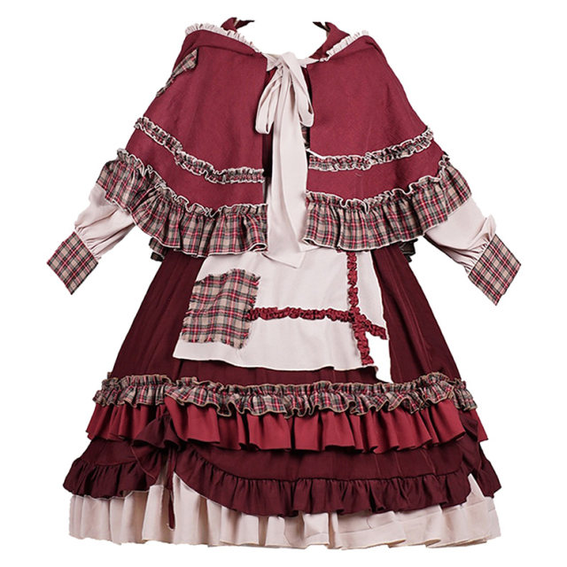 Authentic withpuji original design lolita dress skirt pastoral cape ...
