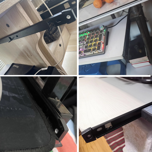 Computer keyboard bracket track desk slide rail lifting slide wooden ...