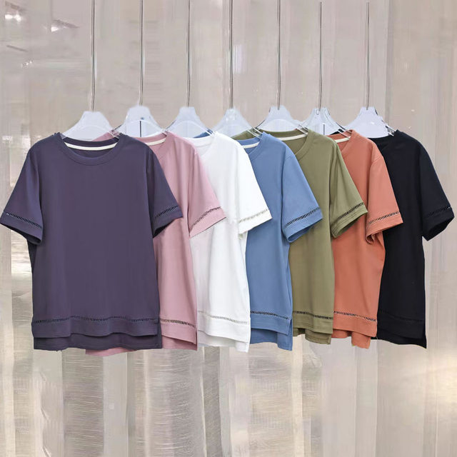 New summer mesh lace splicing front and rear long-sleeved short-sleeved ...