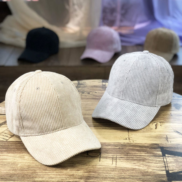 Hat women's 2025 new versatile solid color corduroy spring and autumn ...