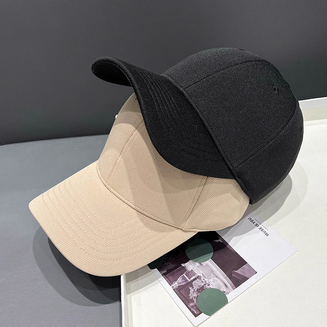 Big head circumference black genuine baseball hat for women in spring ...