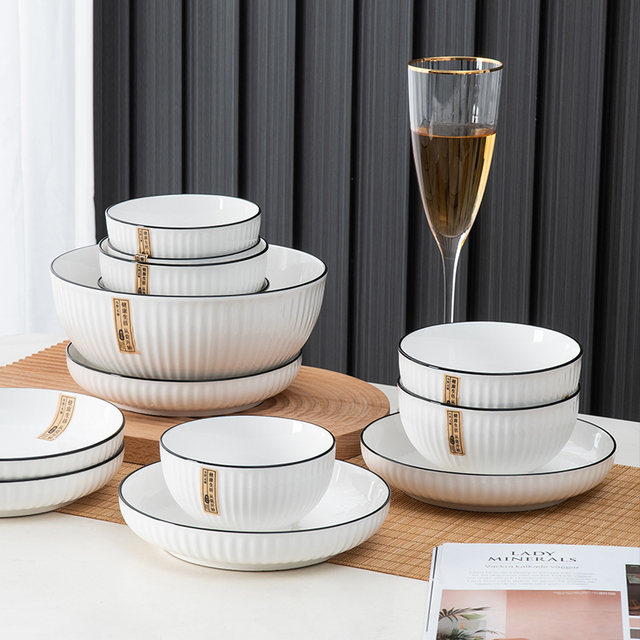 4 plates Nordic creative ceramic dishes tableware Internet celebrity ...