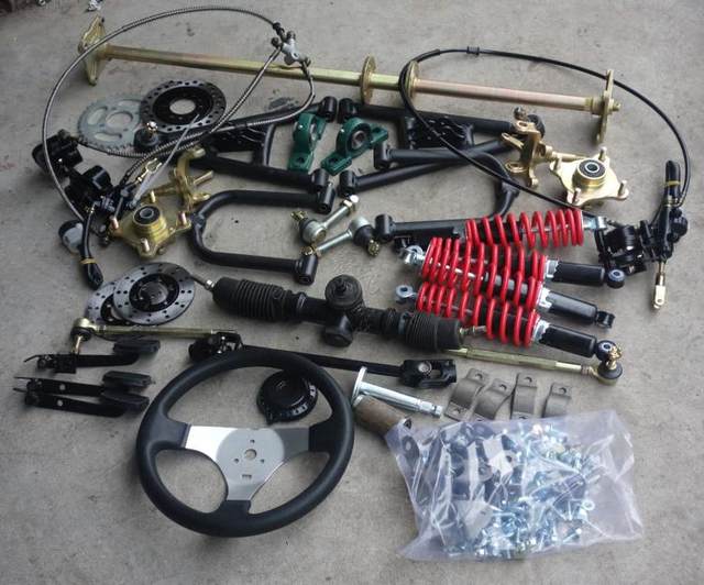 DIY modified kart accessories brake front axle homemade four-wheel ...