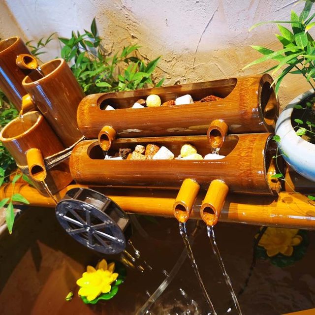 Bamboo water flow device, ceramic fish tank, fish basin filter, feng ...