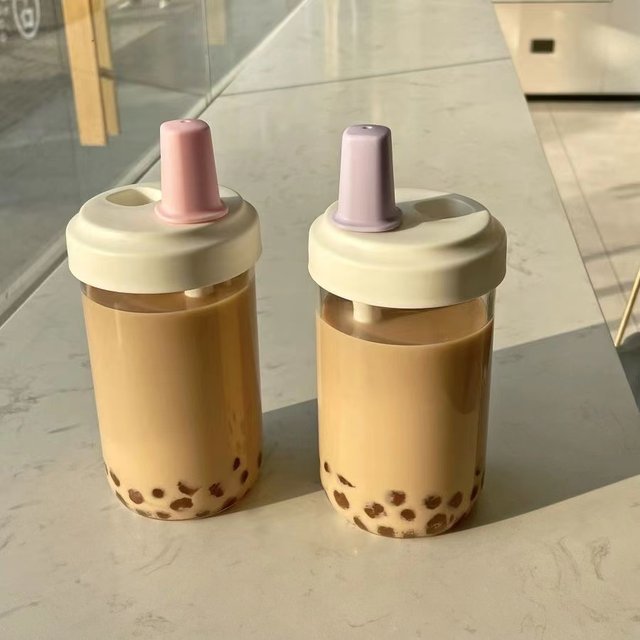 Milk Tea Cup Home Repentable use of cyclic -sucking pearl straw cups ...