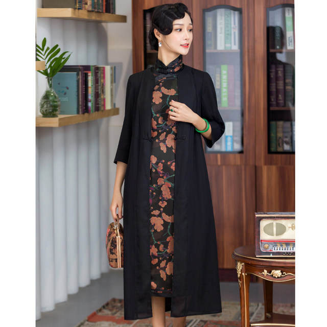 Classic Chinese chiffon cardigan and shawl, paired with new summer ...
