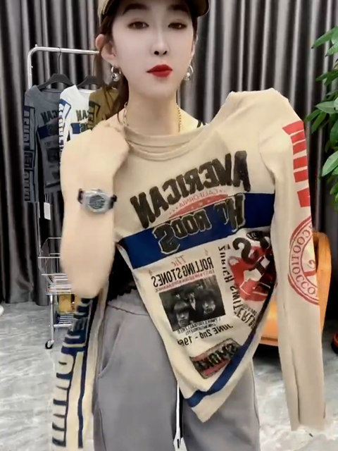 European cargo 2022 early autumn new graffiti letter printing cotton ...