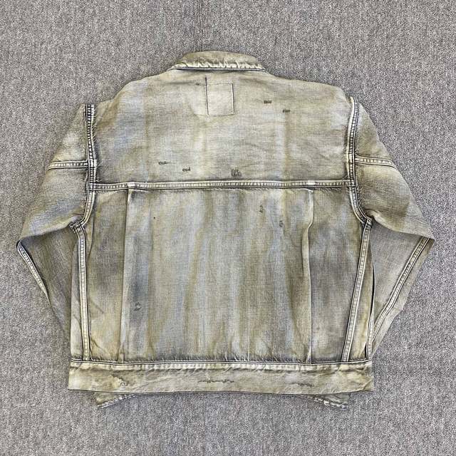 Spot Ancellm Crash Denim Jacket 24SS as Old Destroy Stainless Puddy ...