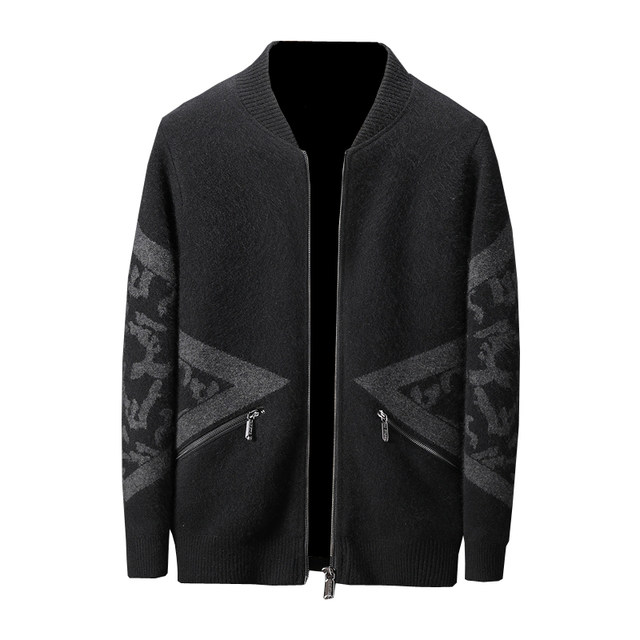 Business Casual Mink Jacket Men's Gentleman Simple Warm Thickened Youth ...