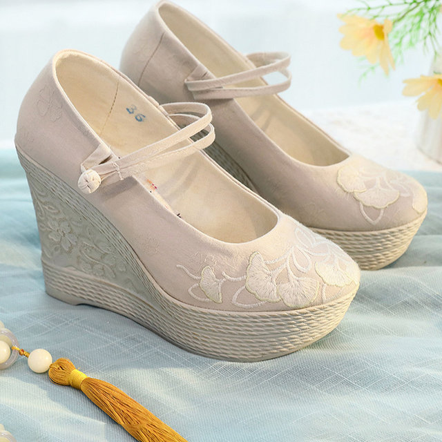 Spring and New Ancient Style Women's Shoes Hanfu Shoes Ethnic Style ...