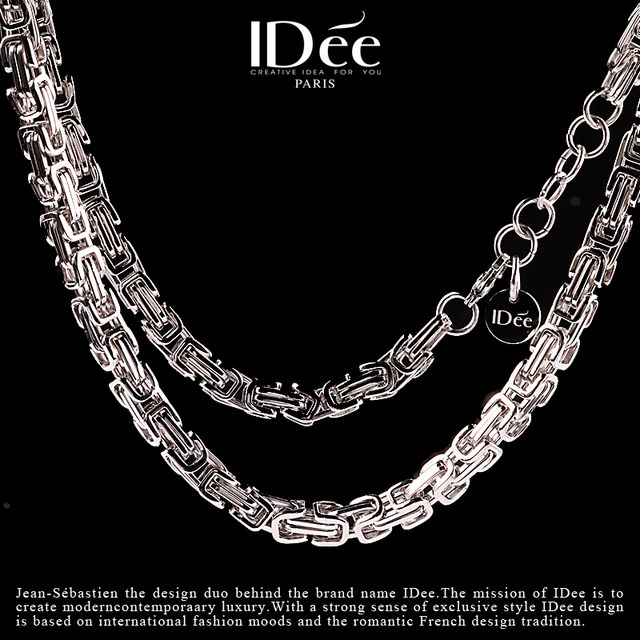 French IDee necklace for men, high-end without pendants, trendy brand ...