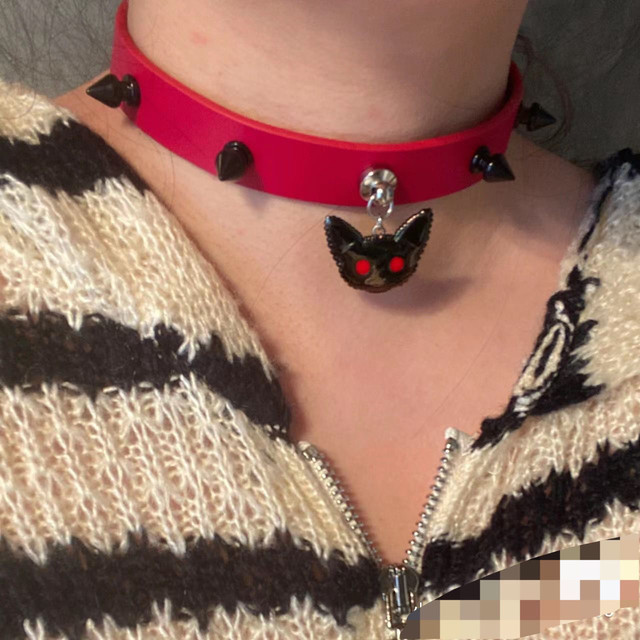 Original magic kitten Choker Dark Punk Cultural Spicy Girl Collar Niche ...