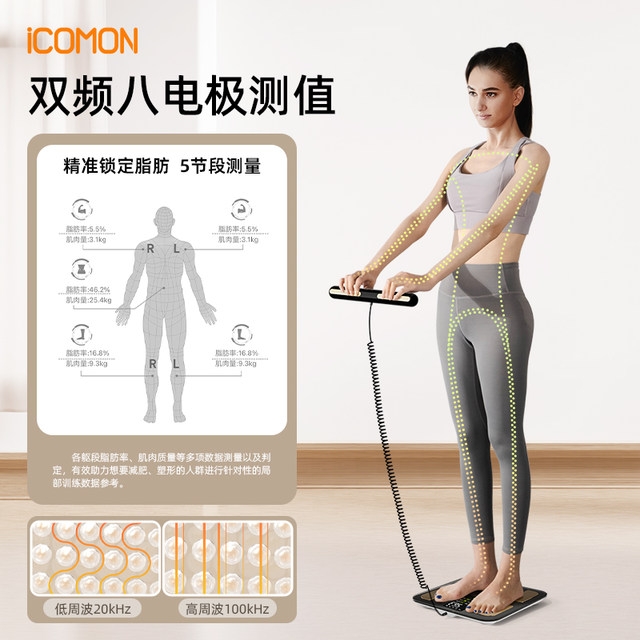 Wolay eight-electrode body fat scale for weight loss, professional home ...