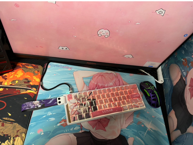 Pink Lunar Original Positive Key Caps Adapted Wooting EZ63made68 Mega ...