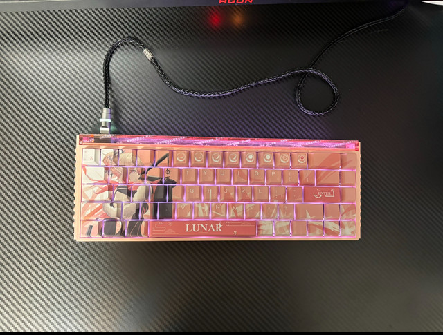 Pink Lunar Original Positive Key Caps Adapted Wooting EZ63made68 Mega ...