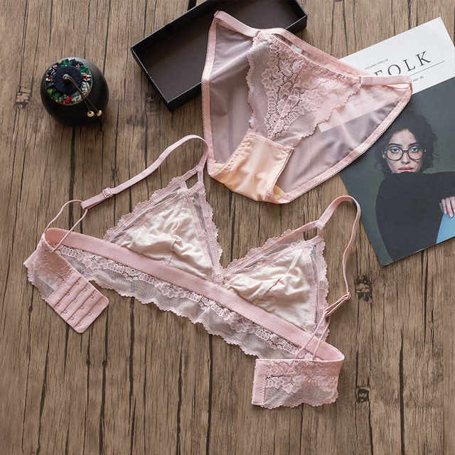 Victoria Dobel Sexy French Triangular Cup Underwear Women's Ultra-Thin ...
