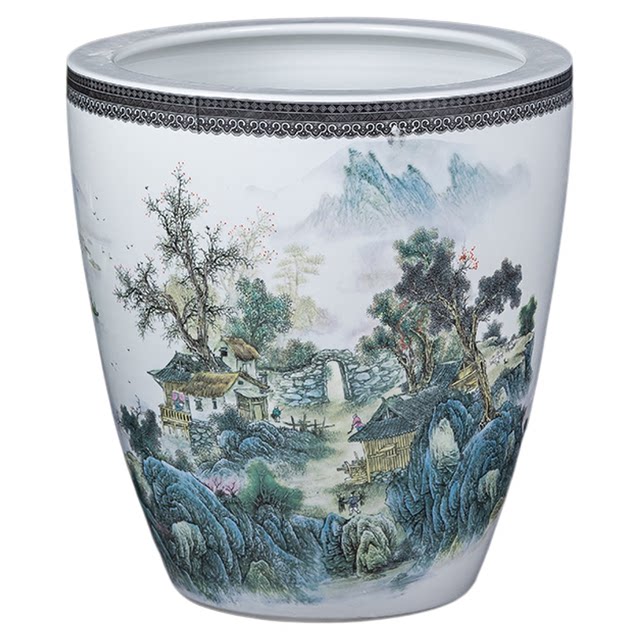 Jingdezhen ceramic ancient method ecological fish tank raised water ...