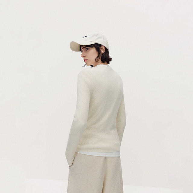 Machine washable 100% cashmere sweater OCH.ochirly wool top knitted 24 ...