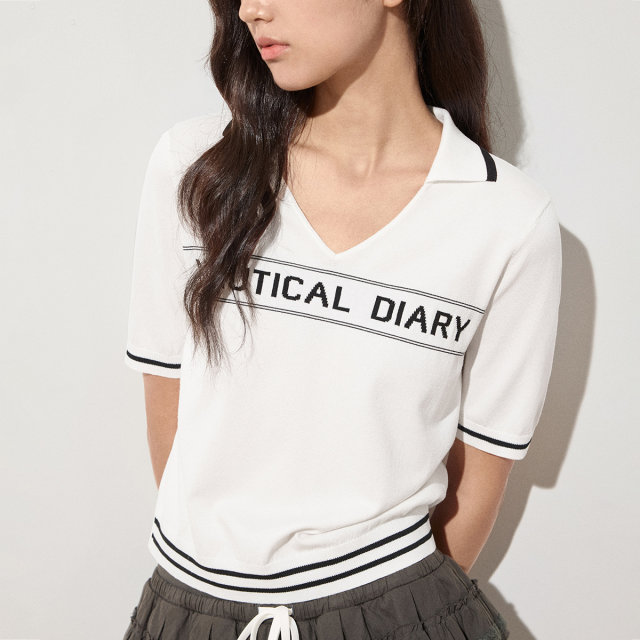 OCHIRLY Oxygen Shirt Short-sleeved Knitted Sweater Women's Top 2025 ...