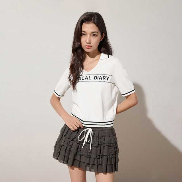 OCHIRLY Oxygen Shirt Short-sleeved Knitted Sweater Women's Top 2025 ...