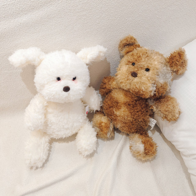 Scribbled dog plush toy jumping puppy doll doll sleeping cloth doll ...