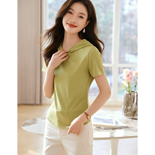 Mo Yi Yi Mei Casual Sental Sense Hat short -sleeved T -shirt 2024 ...